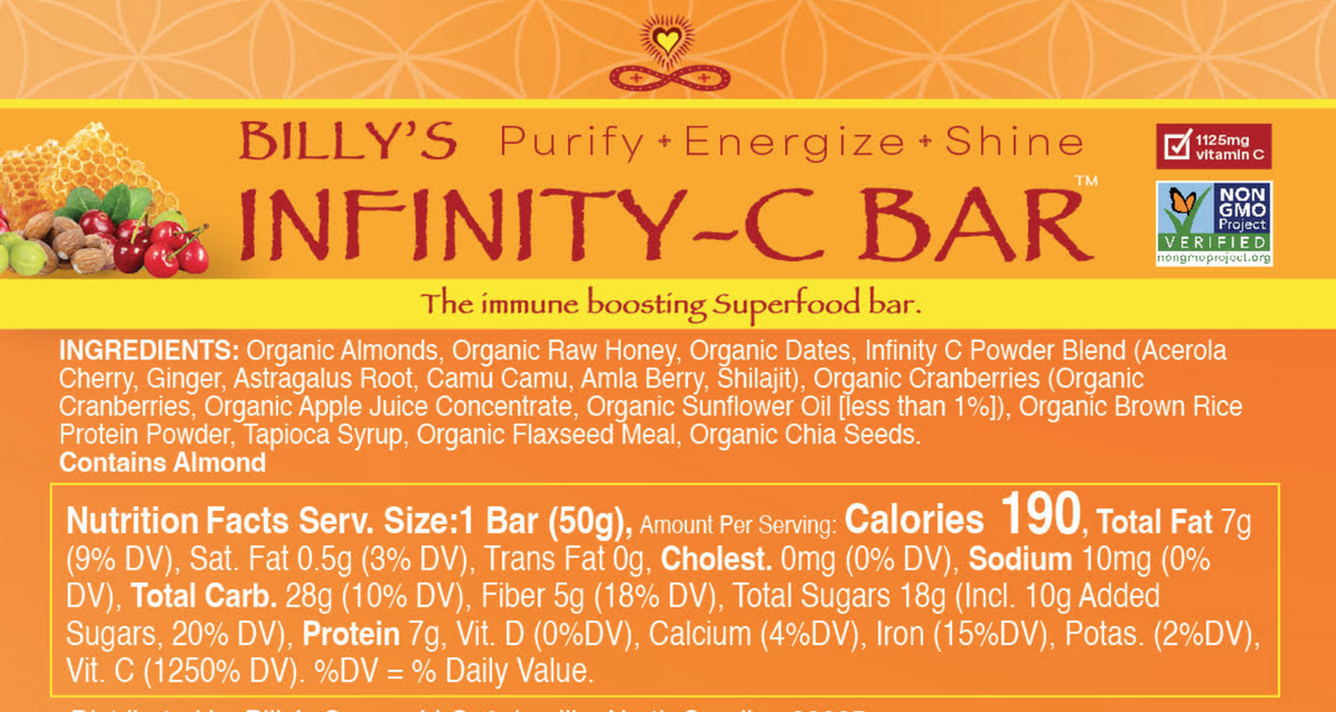 Billy's Infinity-C Bars (Box of 12) – Infinity Greens