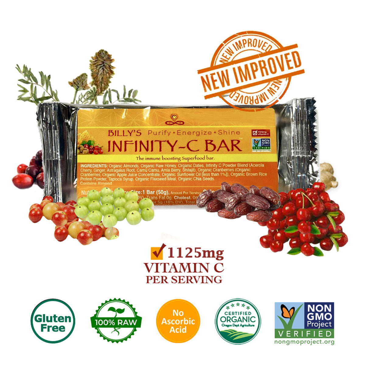 Billy's Infinity-C Bars (Box of 12) – Infinity Greens